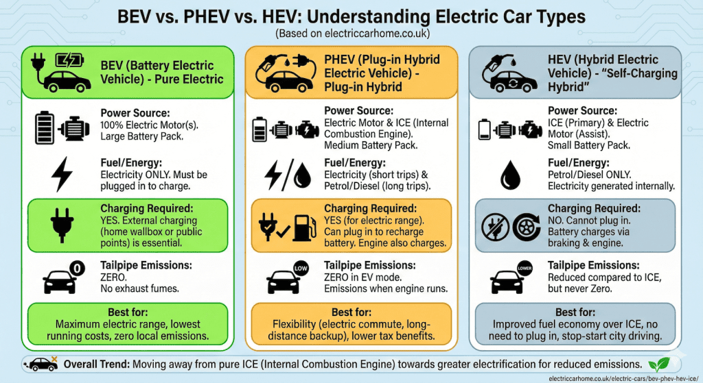 BEV, PHEV, HEV, ICE – Confusing electric car terms explained